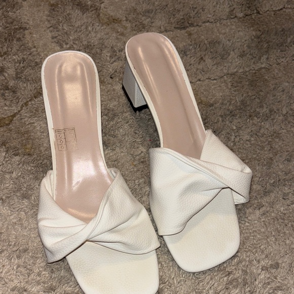 SHEIN | Shoes | Shein White Knotted Mules | Poshmark